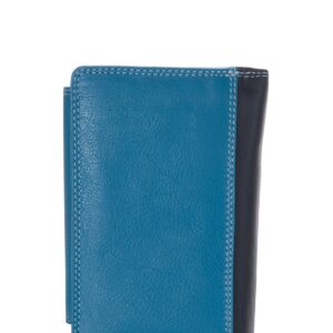 Visconti RB98 Multi Colored Soft Leather Ladies/Girls Compact Bifold Wallet & Purse (Blue)