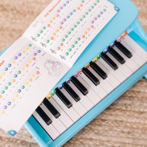 Melissa & Doug Learn-to-Play Piano With 25 Keys and Color-Coded Songbook - Blue - Toy Piano For Baby, Kids Piano Toy, Toddler Piano Toys For Ages 4+