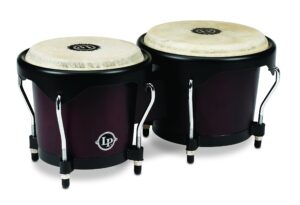 latin percussion lp601ny-dw lp city wood bongos - dark wood 7-inch