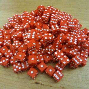 200 Red Dice Small Mini - 8MM