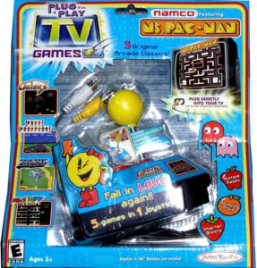 4kids toy / game ms. pac-man and friends plug & play tv games with joystick - greatest arcade game of all time