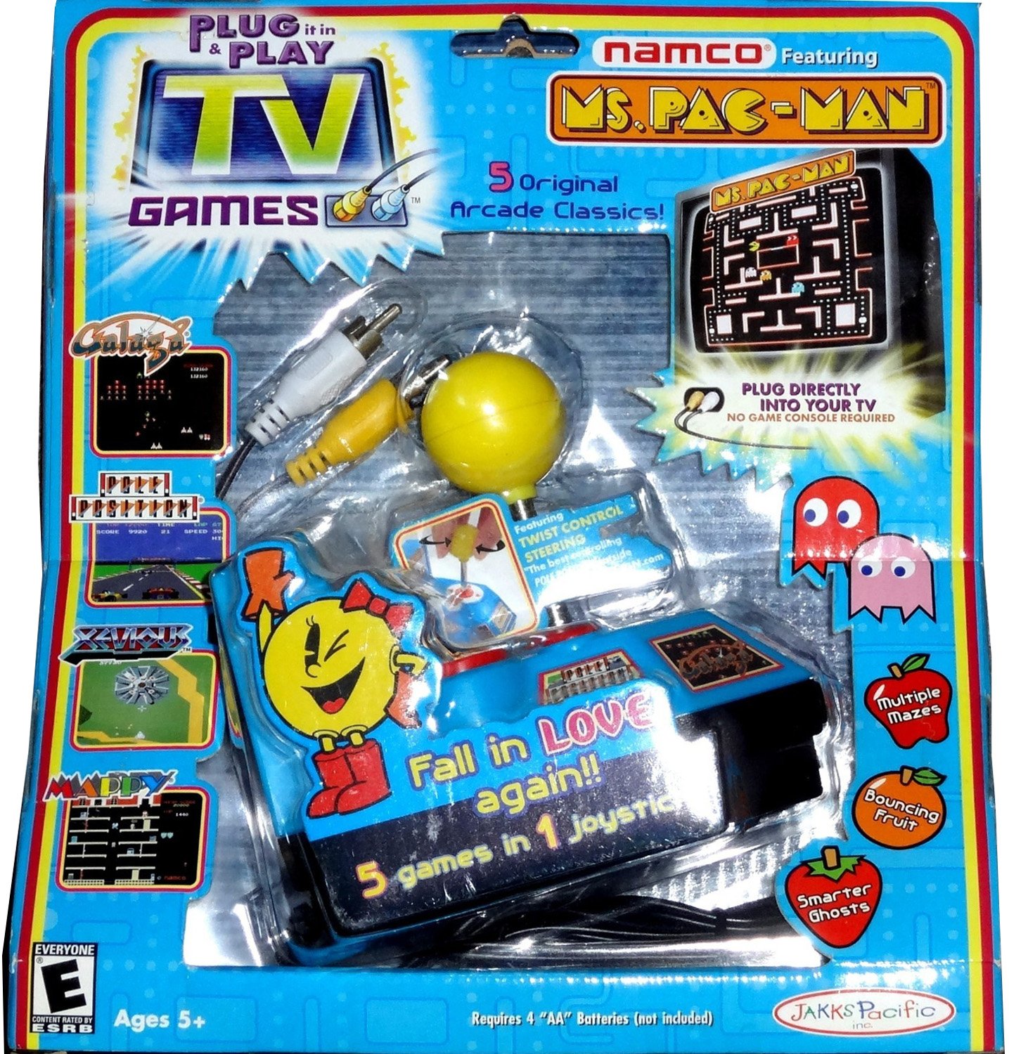 4KIDS Toy / Game Ms. Pac-Man and Friends Plug & Play TV Games with Joystick - Greatest Arcade Game of All Time