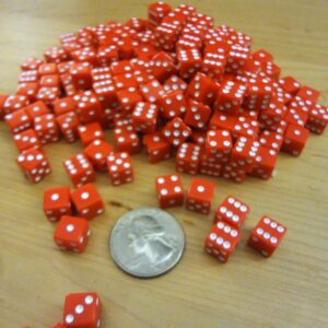 200 Red Dice Small Mini - 8MM