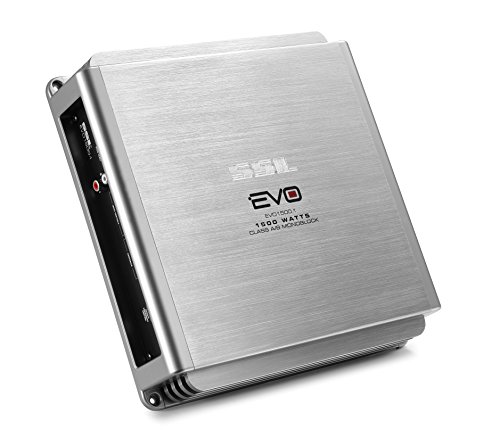 Sound Storm EVO1500.1 EVO 1500 Watt, 2 Ohm Stable Class A/B, Monoblock, MOSFET Car Amplifier with Remote Subwoofer Control