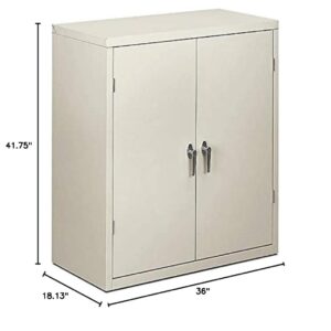 HON SC1842Q Assembled Storage Cabinet, 36w x 18-1/4d x 41-3/4h, Light Gray