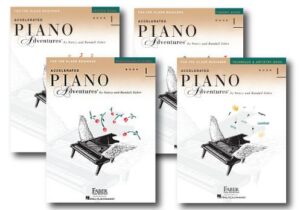 accelerated piano adventures level 1 - four book learning library - includes lesson, theory, performance, and technique & artistry books