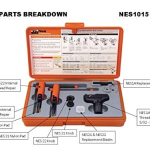 Nes Universal External/Internal Thread Repair Kit NES1A, 21, 22, 3-Piece, NES1015 , Orange