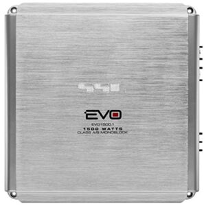 Sound Storm EVO1500.1 EVO 1500 Watt, 2 Ohm Stable Class A/B, Monoblock, MOSFET Car Amplifier with Remote Subwoofer Control