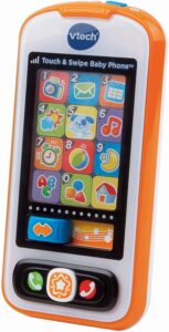 vtech touch and swipe baby phone, orange