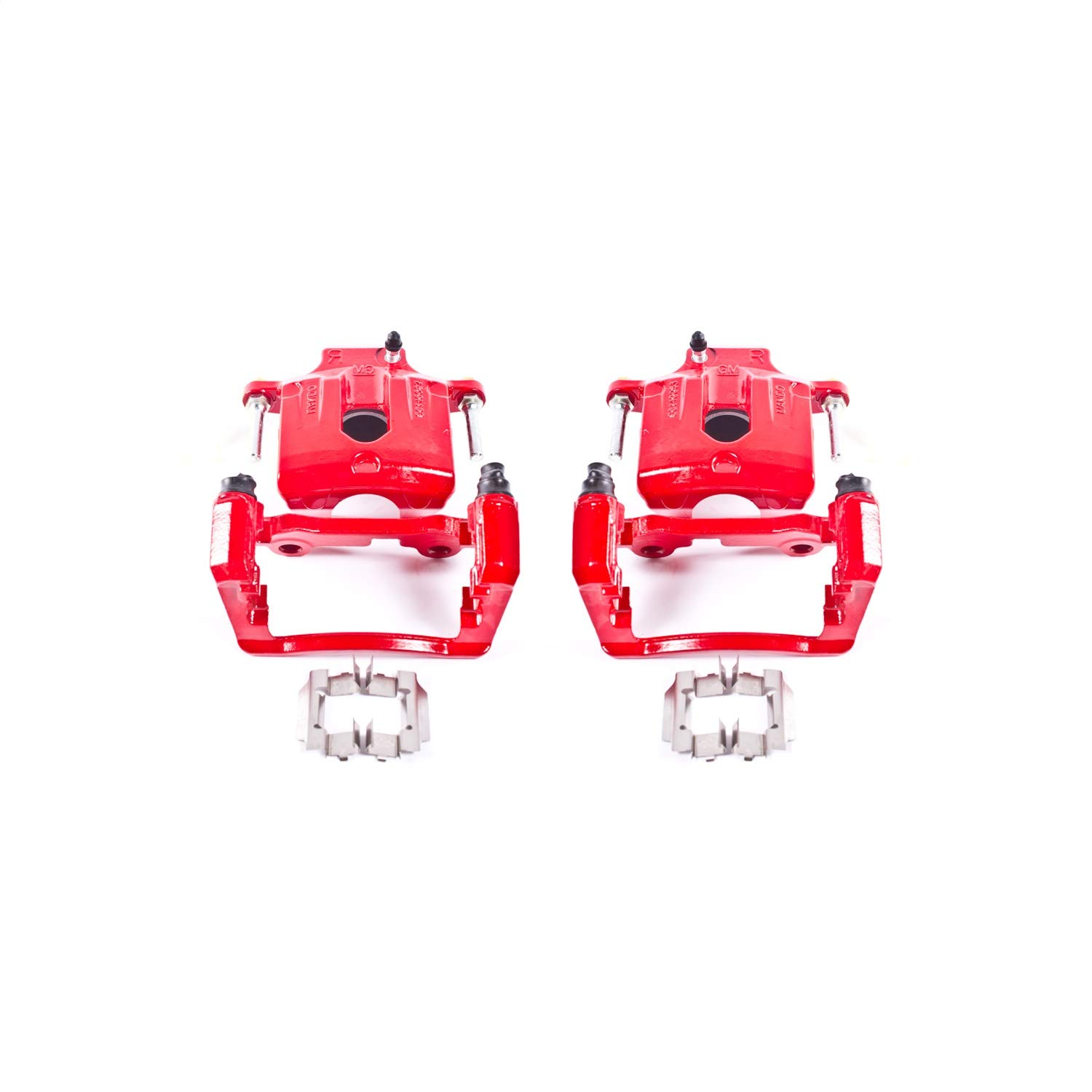 Power Stop Rear S4804 Pair of High-Temp Red Powder Coated Calipers for Rainier, SSR, Trailblazer, Trailblazer EXT, Envoy, Envoy XL, Envoy XUV, Ascender, Olds Bravada, Saab 9-7x [Model Specific]