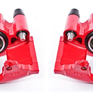 Power Stop S4299 Front Pair of High-Temp Red Powder Coated Calipers For Deville Astro C1500 C2500 Express K1500 K2500 Tahoe Ram 1500 Safari Savana Yukon [Application Specific]