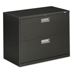 hon 682ls 600 series two-drawer lateral file, 36w x 19-1/4d, charcoal