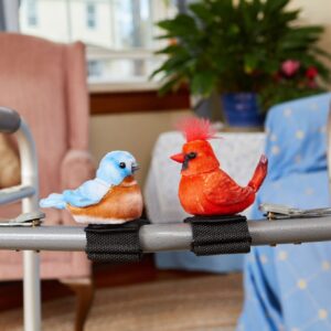 Joy For All Ageless Innovation Companion Pet for Seniors - Walker Squawker - Lifelike Animatronic Bird - Interactive Chirping - Walker Accessories - Therapy Toys for Alzheimers & Dementia - Bluebird