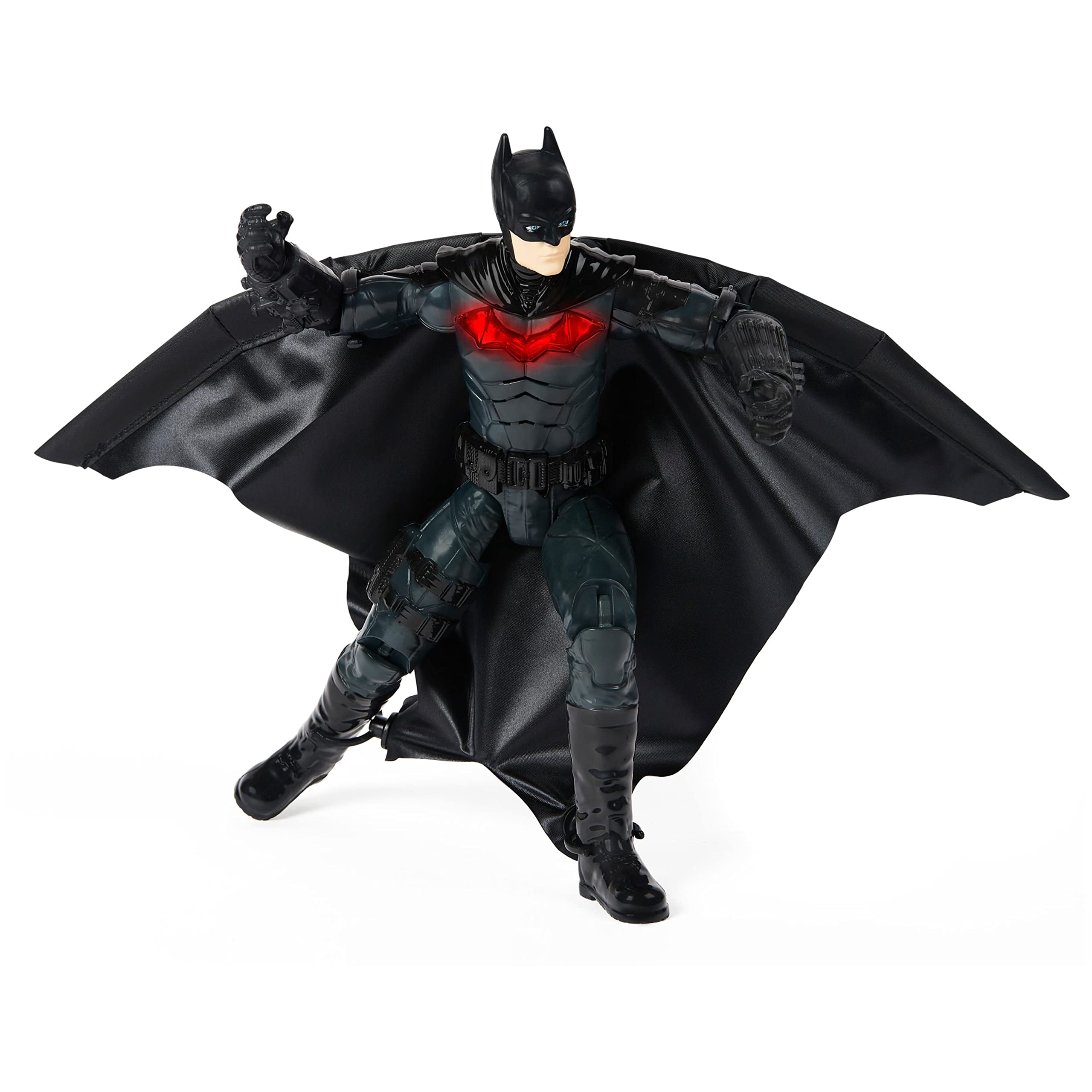 DC Comics, Batman 30cm Wingsuit Action Figure with Lights and Phrases, Expanding Wings, The Batman Movie Collectible Kids Toys for Boys and Girls Ages 3 and up