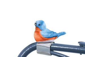 joy for all ageless innovation companion pet for seniors - walker squawker - lifelike animatronic bird - interactive chirping - walker accessories - therapy toys for alzheimers & dementia - bluebird