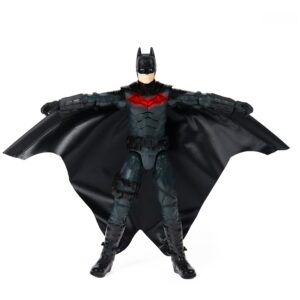 dc comics, batman 30cm wingsuit action figure with lights and phrases, expanding wings, the batman movie collectible kids toys for boys and girls ages 3 and up