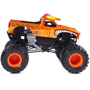 Monster Jam, Official El Toro Loco Monster Truck, Collector Die-Cast Vehicle, 1:24 Scale, Kids Toys for Boys Ages 3 and up