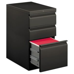 brigade mobile 3-drawer file pedestal finish: charcoal