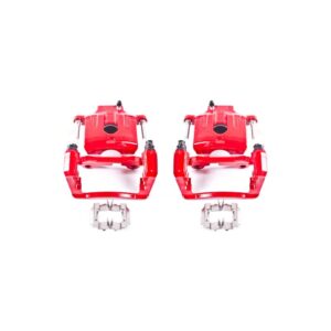 Power Stop Rear S4804 Pair of High-Temp Red Powder Coated Calipers for Rainier, SSR, Trailblazer, Trailblazer EXT, Envoy, Envoy XL, Envoy XUV, Ascender, Olds Bravada, Saab 9-7x [Model Specific]