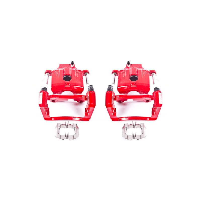 Power Stop Rear S4804 Pair of High-Temp Red Powder Coated Calipers for Rainier, SSR, Trailblazer, Trailblazer EXT, Envoy, Envoy XL, Envoy XUV, Ascender, Olds Bravada, Saab 9-7x [Model Specific]