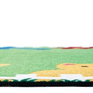 Carpets for Kids KID$Value 48.67 Garden Time Classroom Welcome Value Rug 4ft x 6ft Rectangle Green