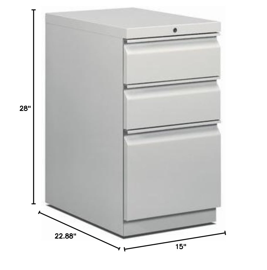 Brigade Mobile 3-Drawer File Pedestal Finish: Charcoal