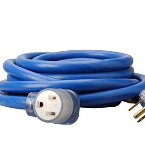 Coleman Cable 19228806 8/3 Heavy-Duty STW 50-Amp/250-Volt Nema 6-50 Blue Welder Extension Cord; 50-Feet