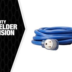 Coleman Cable 19228806 8/3 Heavy-Duty STW 50-Amp/250-Volt Nema 6-50 Blue Welder Extension Cord; 50-Feet