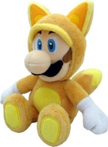 little buddy official super mario plush kitsune fox luigi, 9-inch yellow