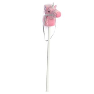 aurora® rideable giddy-up friends™ fantasy unicorn stuffed animal - active fun - imaginative adventures - pink 37 inches