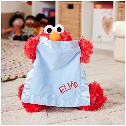 GUND Sesame Sesame Street Official Peek-a-Boo Elmo Animated Muppet Plush, Premium Plush Sensory Toy for Ages 18 Months & Up, Red/Blue, 15”