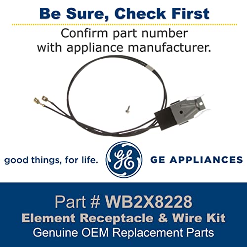 GE WB2X8228 Genuine OEM Element Receptacle and Wire Kit for GE Electric Ranges