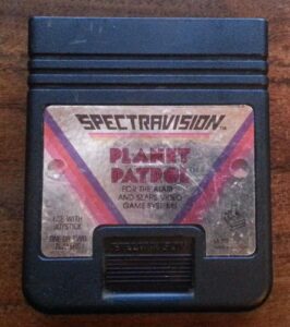 1983 audio visual by spectravideo international, ltd. spectravideo planet patrol game cartridge #sa-202 for atari and sears video game systems (atari 2600 & sears system that takes atari 2600 games)