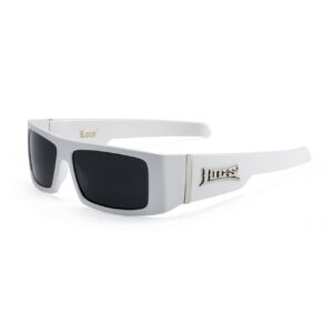 locs new mens hardcore gangsta biker sunglasses (white)