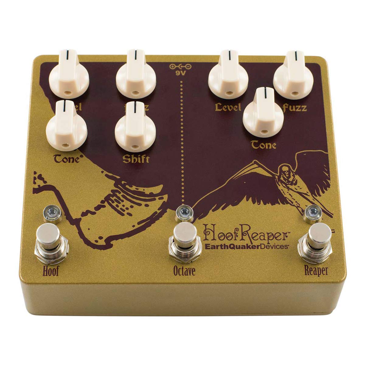 EarthQuaker Devices Hoof Reaper Double Fuzz Guitar Effects Pedal with Octave Up