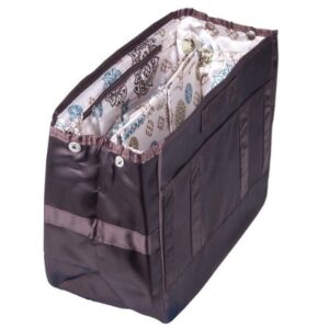 pursfection tote organizer - brown/pinwheel