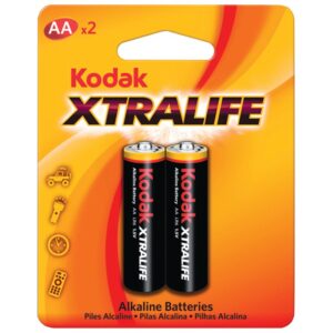 kodak kaa-2 30007796 xtralife alkaline batteries (aa), 2 piece