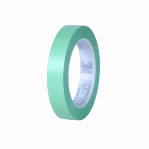 3m precision masking tape, 06529, 3/4 in x 60 yds, 1 roll, green, acrylic adhesive, adheres to metal, glass and painted surfaces