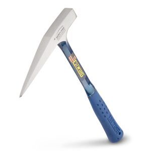 estwing rock pick - 13 oz geology hammer with milled face & shock reduction grip - e3-13pm