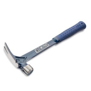 ESTWING Ultra Series Hammer - 15 oz Rip Claw Framing Hammer with Milled Face & Shock Reduction Grip - E6-15SM