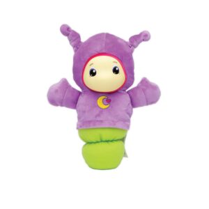 playskool lullaby gloworm - baby and infant toys 0-6 months soft cuddly stuffed toy plays soothing calming lullabies for sleep with gentle glow in purple