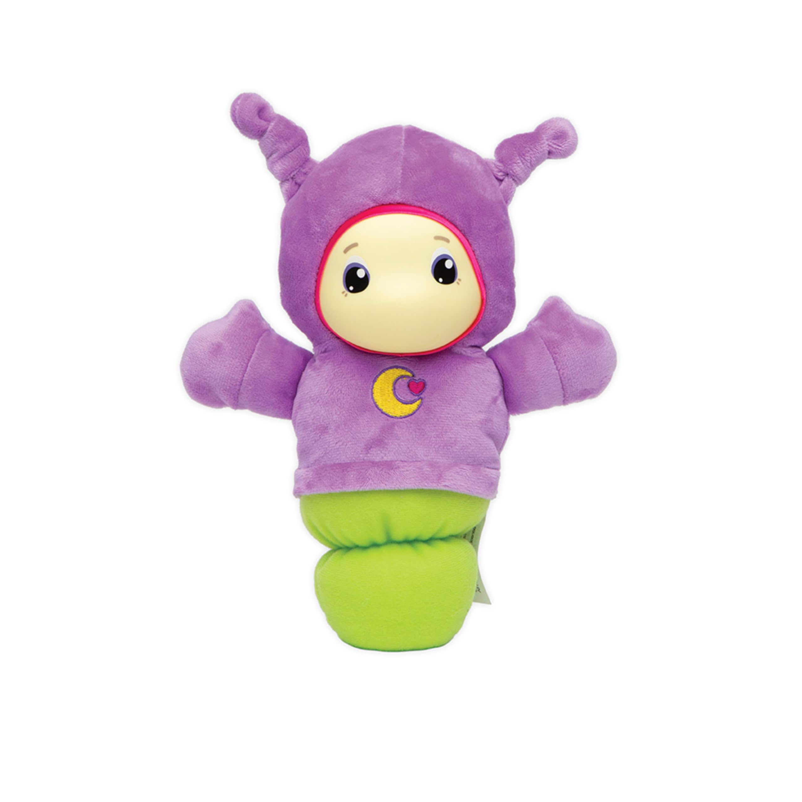 Playskool Lullaby Gloworm - Baby and Infant Toys 0-6 months Soft Cuddly Stuffed Toy Plays Soothing Calming Lullabies For Sleep With Gentle Glow in Purple