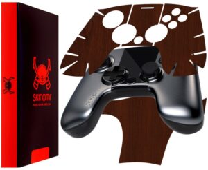 skinomi dark wood full body skin compatible with ouya controller (full coverage) techskin anti-bubble film