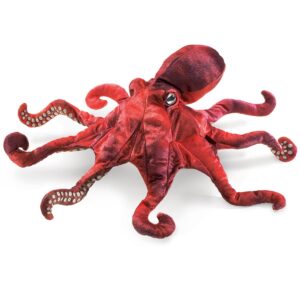 folkmanis red octopus hand puppet