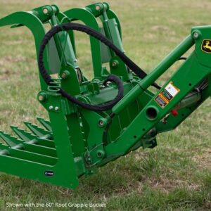 Titan Attachments 72in Root Grapple Bucket Attachment Fits John Deere Loaders, Hook and Pin Connection