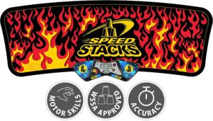 speed stacks | g5 black flame stackmat (timer and mat) | accuracy to 0.001 seconds, batteries included | endorsed by sport stacking and cubing associations