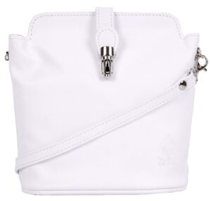 primo sacchi italian soft leather hand made small white cross body or shoulder bag handbag purse