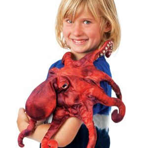 Folkmanis Red Octopus Hand Puppet