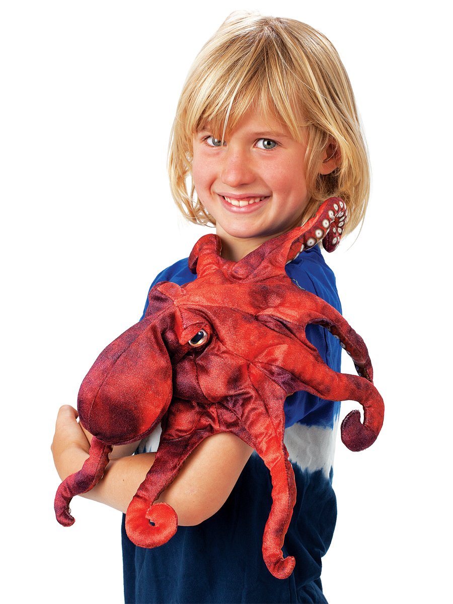 Folkmanis Red Octopus Hand Puppet