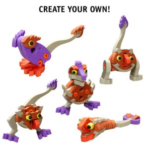 Bloco Toys Ankylosaur & Young Raptors | STEM Toy | Jurassic Dinosaurs | DIY Building Construction Set (200 Pieces)